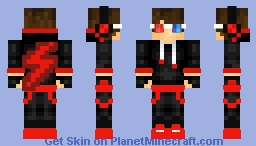 3D red lightning eboy Minecraft Skin