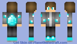 Blue Diamond Boy, Changed Minecraft Skin