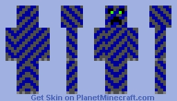 Cheshire Creeper (Blue) Minecraft Skin