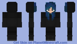blue hair Minecraft Skin