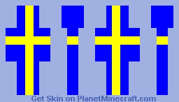 Swedish flag skin Minecraft Skin