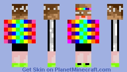 colorful rainbow boy Minecraft Skin