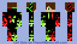 Creeper Boy with Fire Drip Minecraft Skin