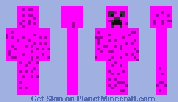 Pink creeper Minecraft Skin