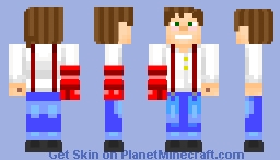 Jesse in red gauntlet from Minecraft story mode Minecraft Skin