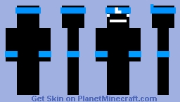 A black character with L headband Minecraft Skin