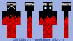 Black-fire-skin Minecraft Skin