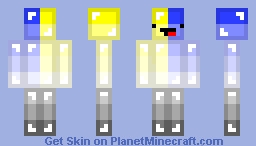 Grey/Yellow/Blue Derp (Skeppy) Minecraft Skin
