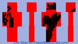 BLACK RED MAN Minecraft Skin