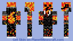 lava Creeper gamers Minecraft Skin