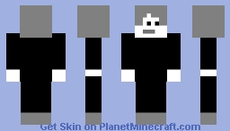 Black and White Invisible Man Minecraft Skin