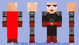 Evil Saitama with Red Cape Minecraft Skin