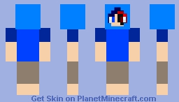 blue eye and red eye boy Minecraft Skin