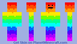 Dripping Rainbow Minecraft Skin
