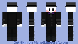 White man with top hat Minecraft Skin