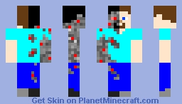 steve cyborg Minecraft Skin