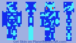 blue demon Minecraft Skin