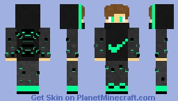 blue green mix color Minecraft Skin