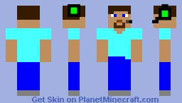 Steve with headset/Steve com fone com microfone Minecraft Skin