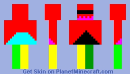 The red 'n' black 'bot' Minecraft Skin