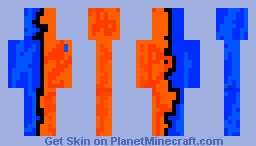 water +lava =obsidian Minecraft Skin