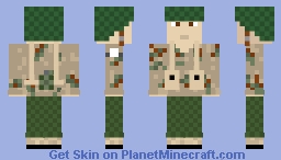 ww2 british soldier/w camo Minecraft Skin