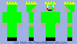 green king gamer Minecraft Skin