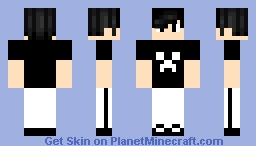 Black Creeper Boy Minecraft Skin