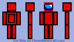 among us with outlines (red) Minecraft Skin