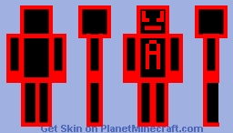 red border Minecraft Skin