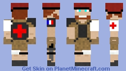 Parachutiste médicale (FR) (improved) Minecraft Skin