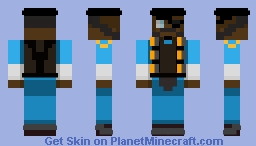 Team Fortress 2 (2007) - Demoman (BLU) Minecraft Skin