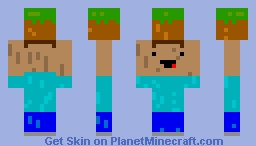 Noob and Grass Minecraft Skin