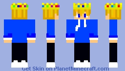 boy with technoblade crown Minecraft Skin
