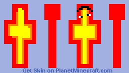 upside-down face fire Minecraft Skin