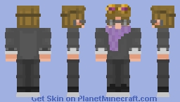 Engineer with Purple Scarf Minecraft Skin