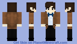 11th doctor navy Minecraft Skin