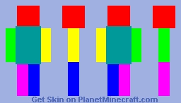 Rainbow man Minecraft Skin