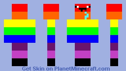 rainbow noob Minecraft Skin