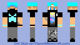 kip6 insane blue gamer boy Minecraft Skin