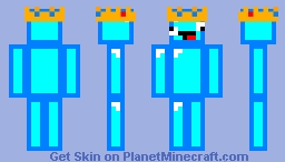 blue derp with techno crown Minecraft Skin