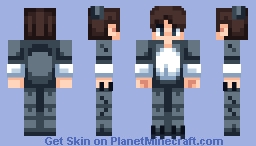 Gray wolf skin Minecraft Skin
