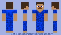 Steve in Blue Minecraft Skin
