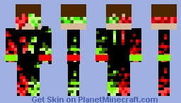 Creeper Boy with Fire DRip ft.blindfold Minecraft Skin