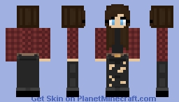 Girl in flannel shirt Minecraft Skin