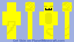 Yellow axolotl part of the mod pack Minecraft Skin