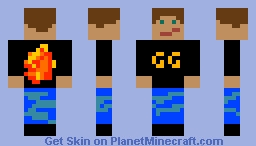GG fire man Minecraft Skin