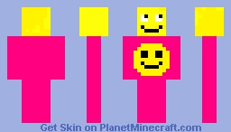 Pink smiley dude Minecraft Skin