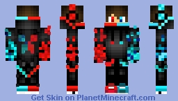 fire and ice w mask Minecraft Skin