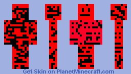 corrupted red screen Minecraft Skin